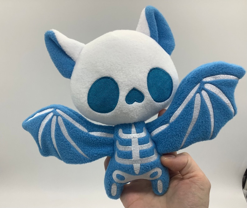 Skeleton Bat Plushy Kawaii Bat Stuffed Animal Halloween Plush - Etsy