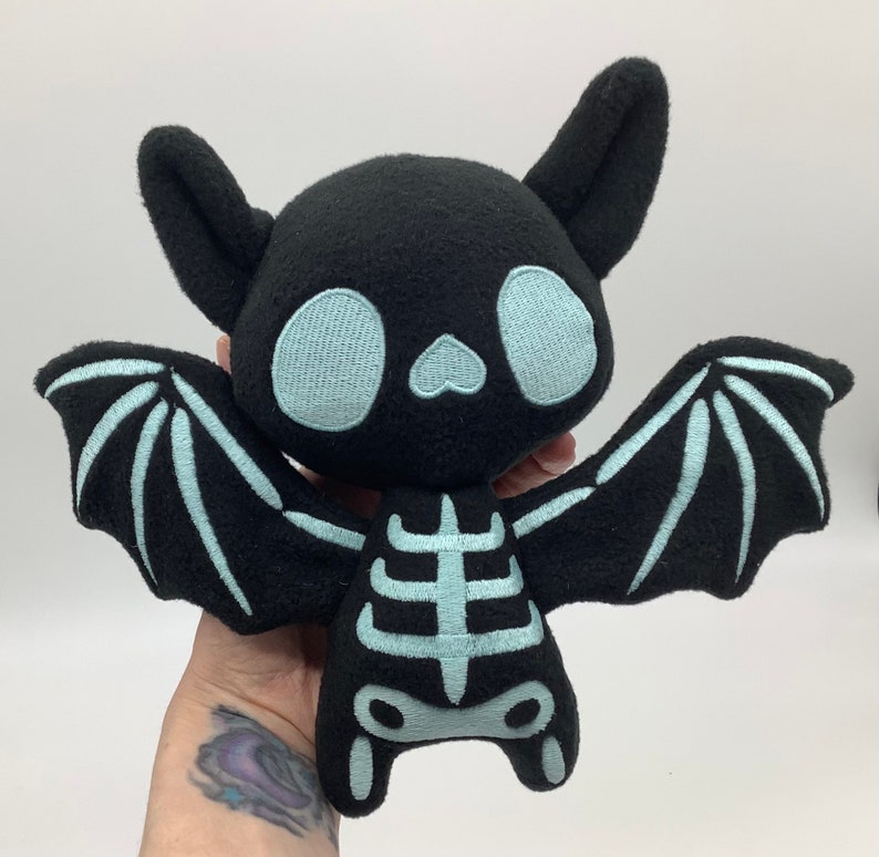Skeleton Bat Plushy Kawaii Bat Stuffed Animal Halloween Plush - Etsy