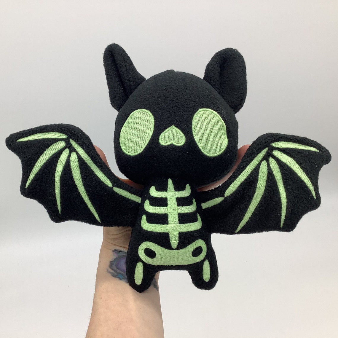 Skeleton Bat Plushy Kawaii Bat Stuffed Animal Halloween Plush - Etsy