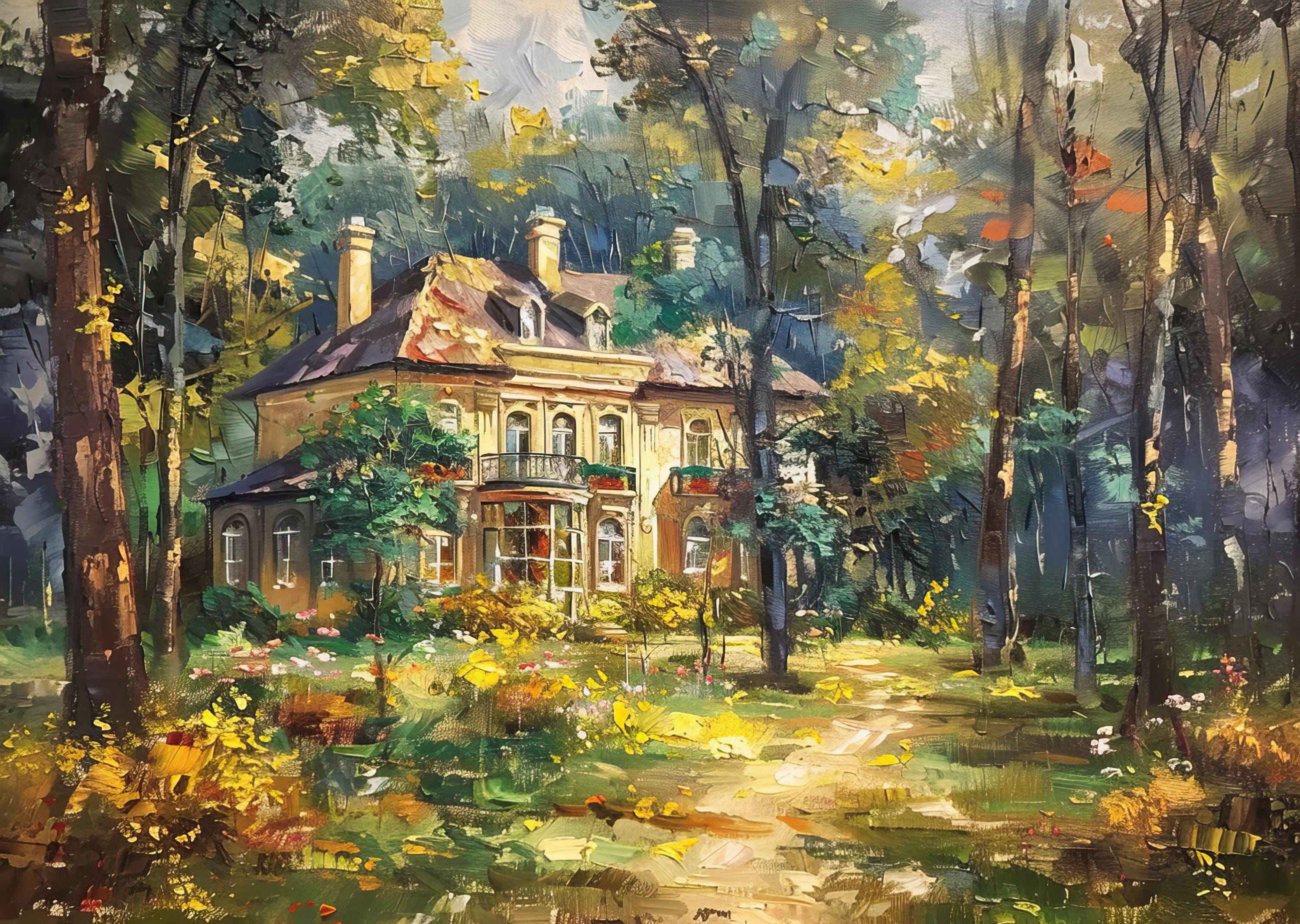 Custom Oil House Portrait, Oil House Painting, First Home Gift ...