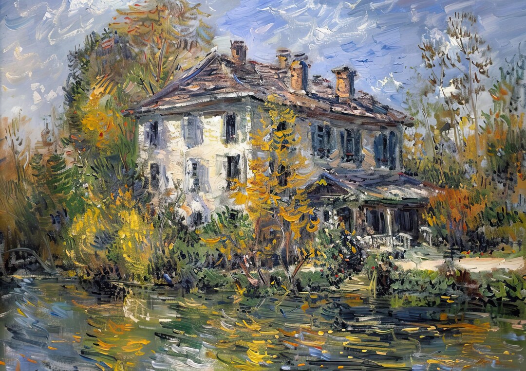 Custom Hand Drawn Oil Painting House Portrait, Oil House Painting on ...