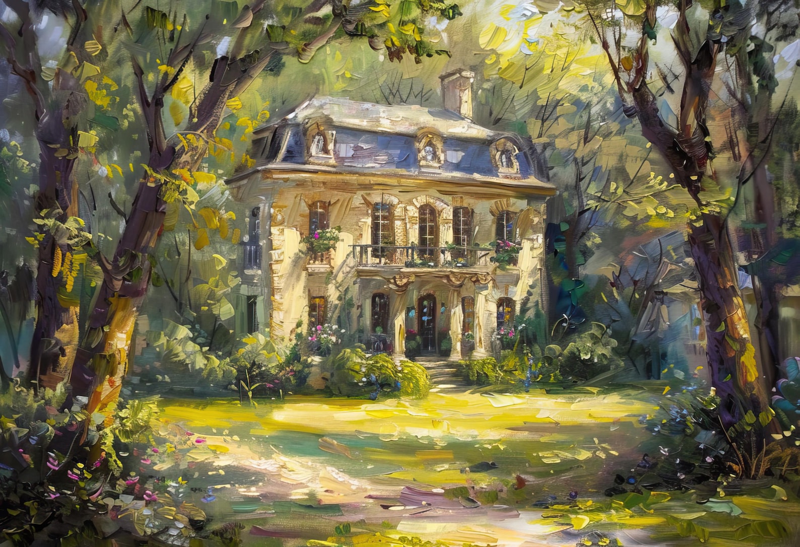 Custom Oil House Portrait, Oil House Painting, First Home Gift ...