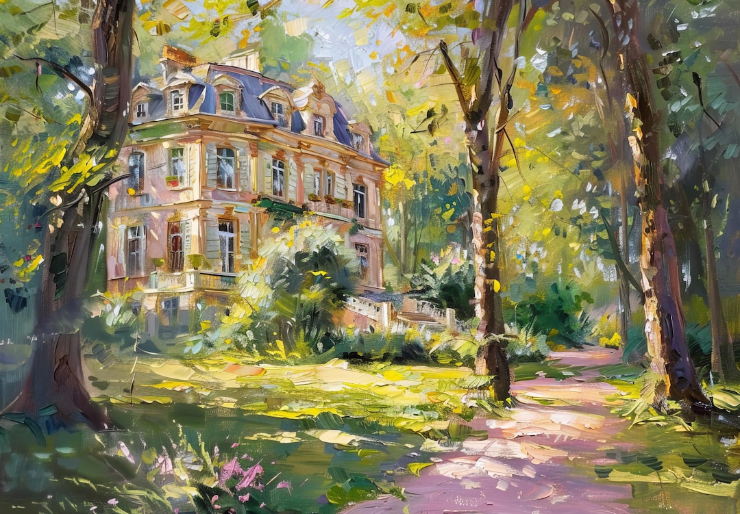 Commission Oil Painting House Portrait, Custom Acrylic Home Painting ...