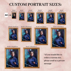 Customized Couple Oil Painting, Personalized Christmas Portrait Gift ...