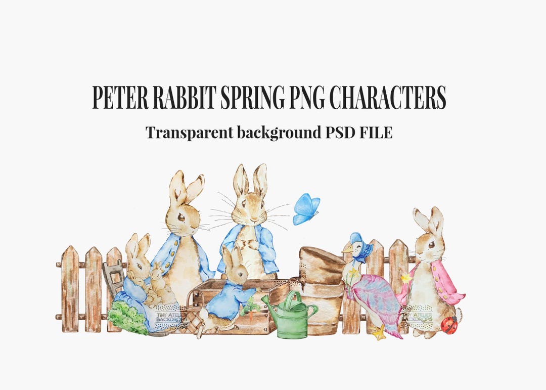 Printable Peter Rabbit PNG Characters Transparent Background ...
