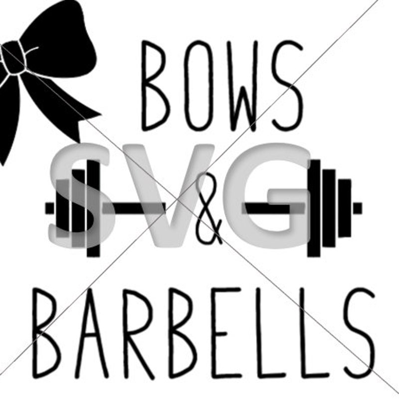 Bow Barbell Svg - Etsy