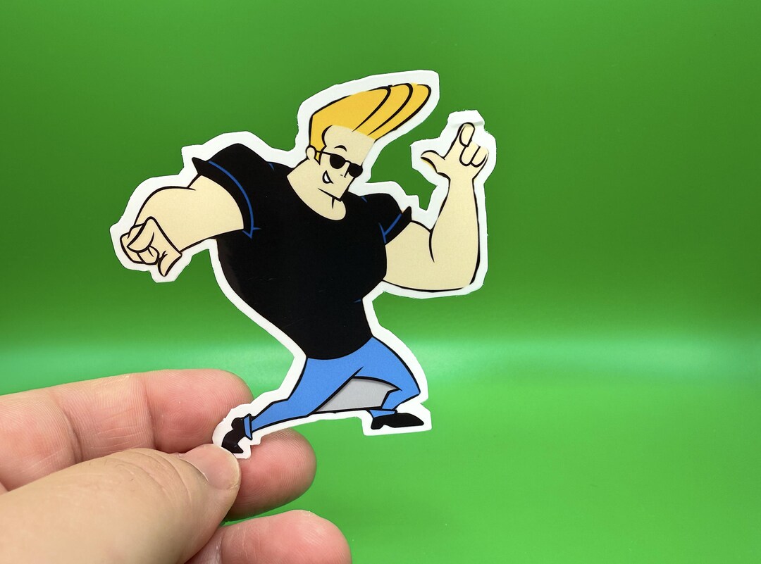 Johnny Bravo Sticker ( Cartoons - Retro - TV - Gift - Birthday - Home ...