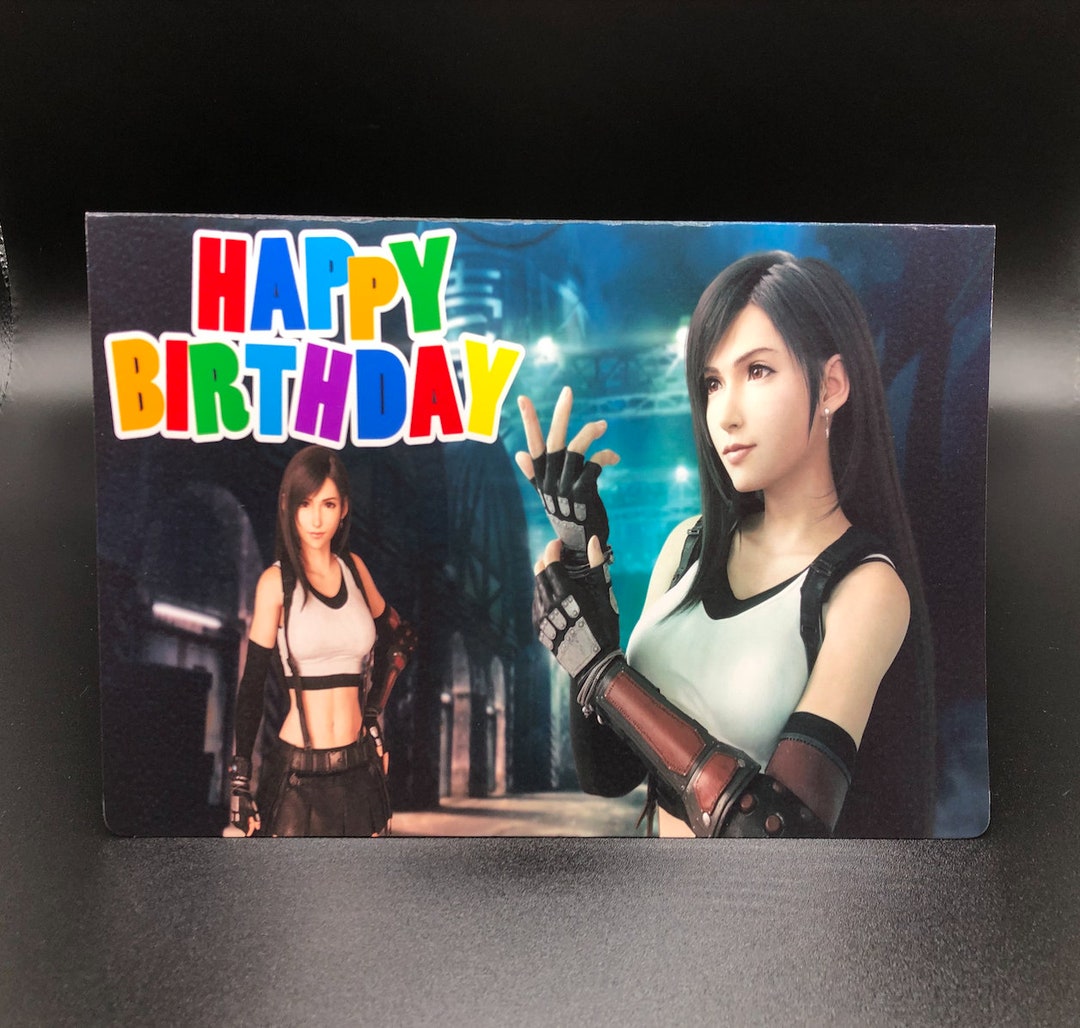 Tifa Birthday Greeting Card (final Fantasy VII) - Etsy