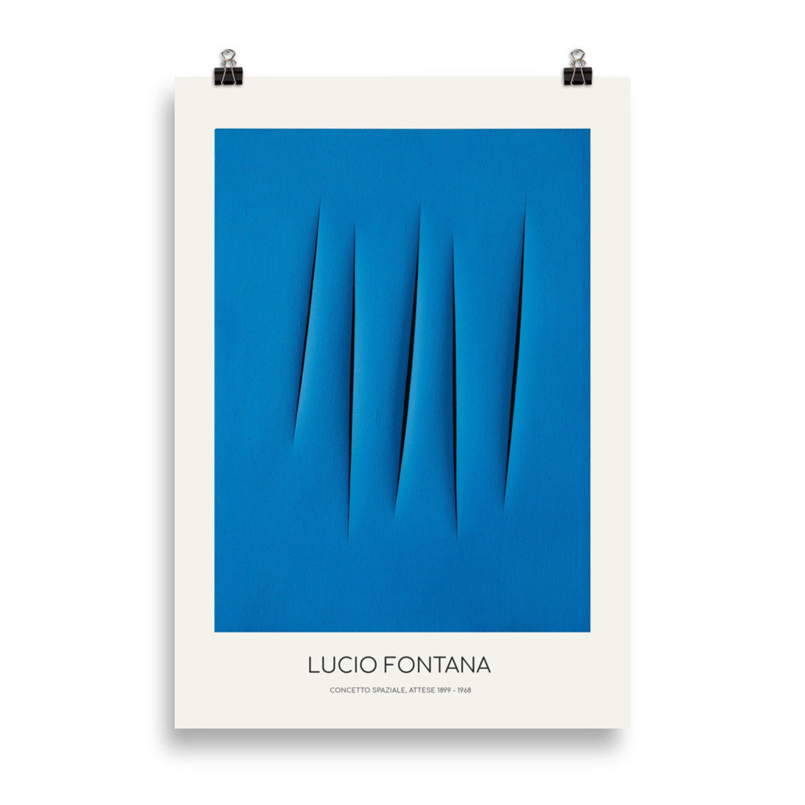 Lucio Fontana Exhibition Print Modern Wall Art Lucio Fontana Art Poster ...