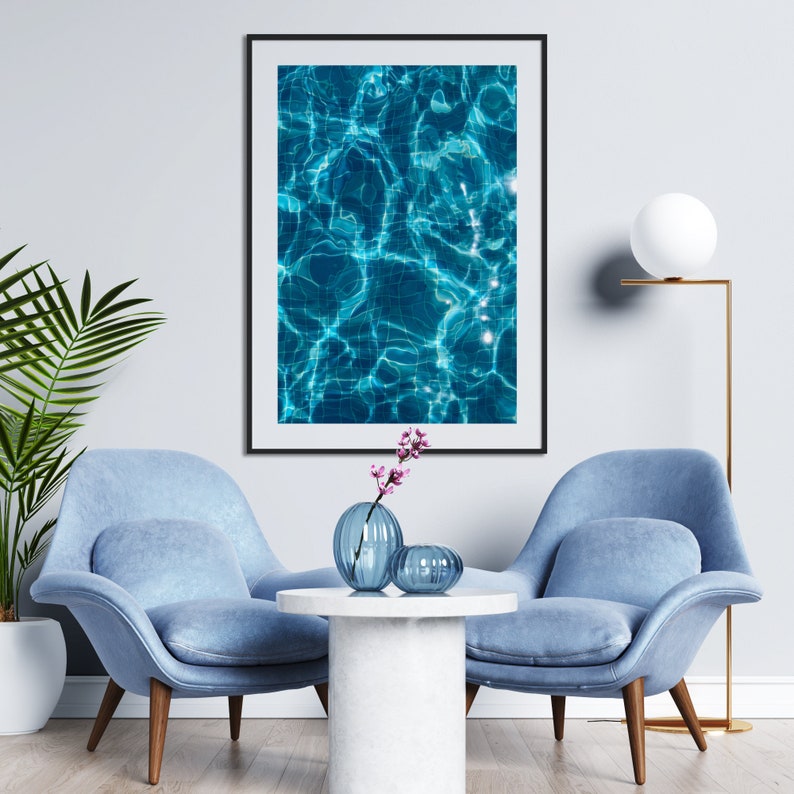 Swimming Pool Print Aerial Pool Print Summer Print | Etsy