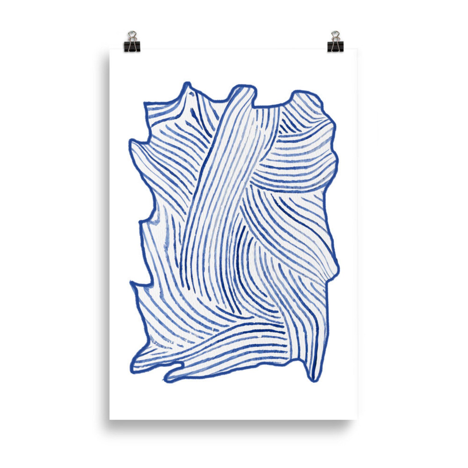 Blue Abstract Poster Abstract Blue Print Blue Art Print Minimalist Wall ...