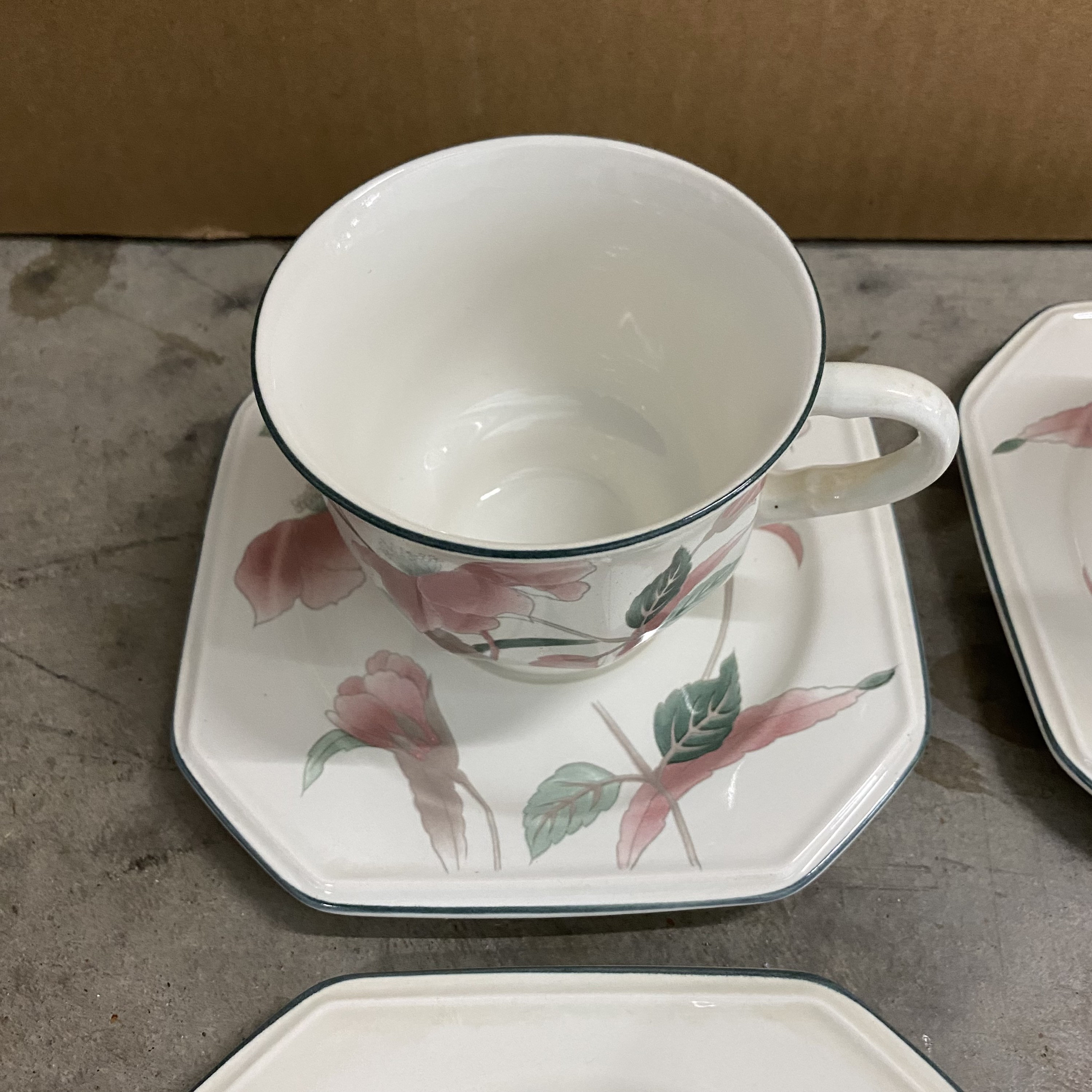 Vintage Mikasa Continental Silk Flowers F3003 Set of 4 Cup & Saucers - Etsy
