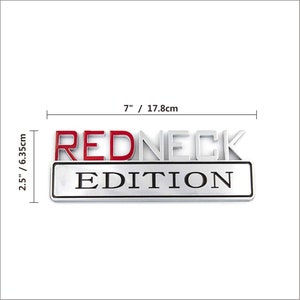 Redneck Edition Emblem 3D Durable ABS Plastic Self-adhesive DIY for ...