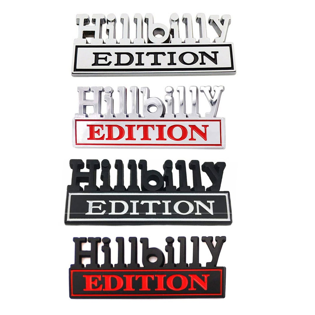 Hillbilly Edition Emblem 3D Durable ABS Plastic Self-adhesive DIY for ...