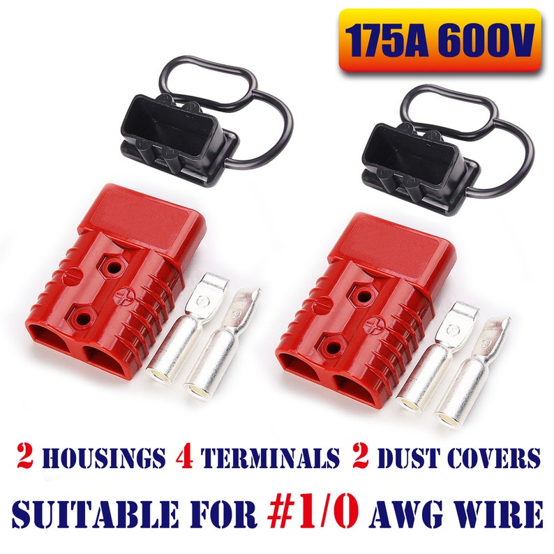 175amp Anderson Compatible 2 Pole Power Connector Plug RED - Etsy