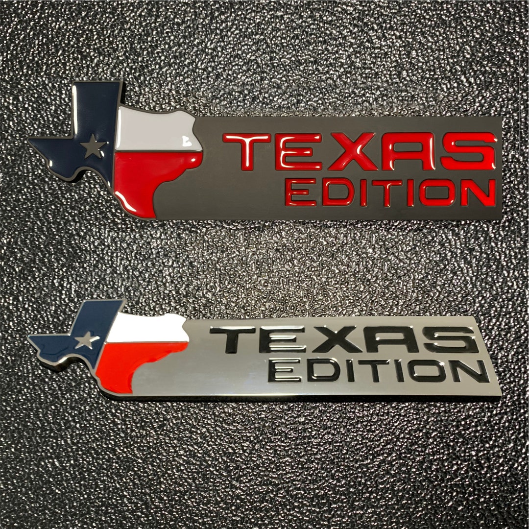 3D Texas Map+flag Edition Emblem Aluminum Alloy Self-adhesive DIY for ...