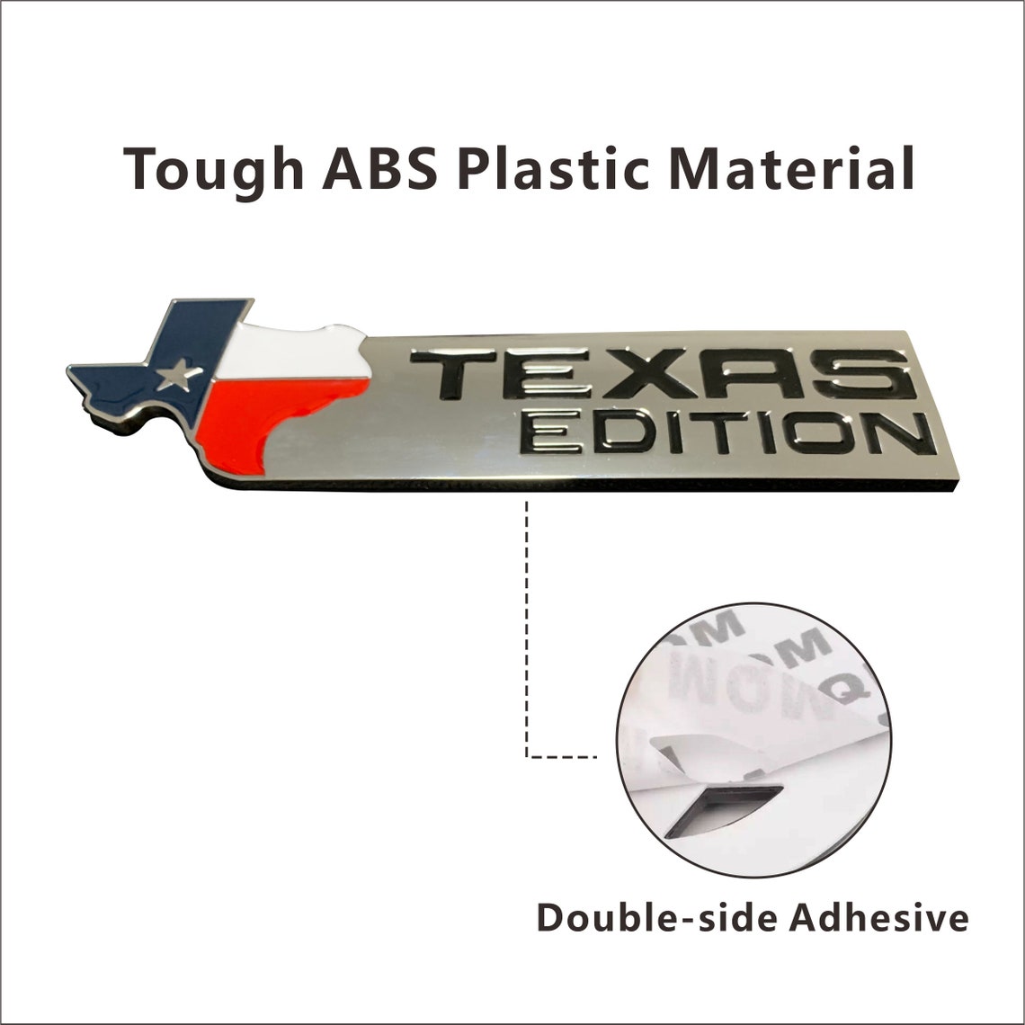 3D Texas Map+flag Edition Emblem Durable ABS Plastic Self-adhesive DIY ...