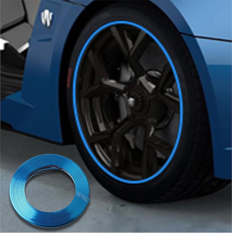26ft Auto Car Motocycle Wheel Hub Rim Glossy Decorative Sticker Trim ...