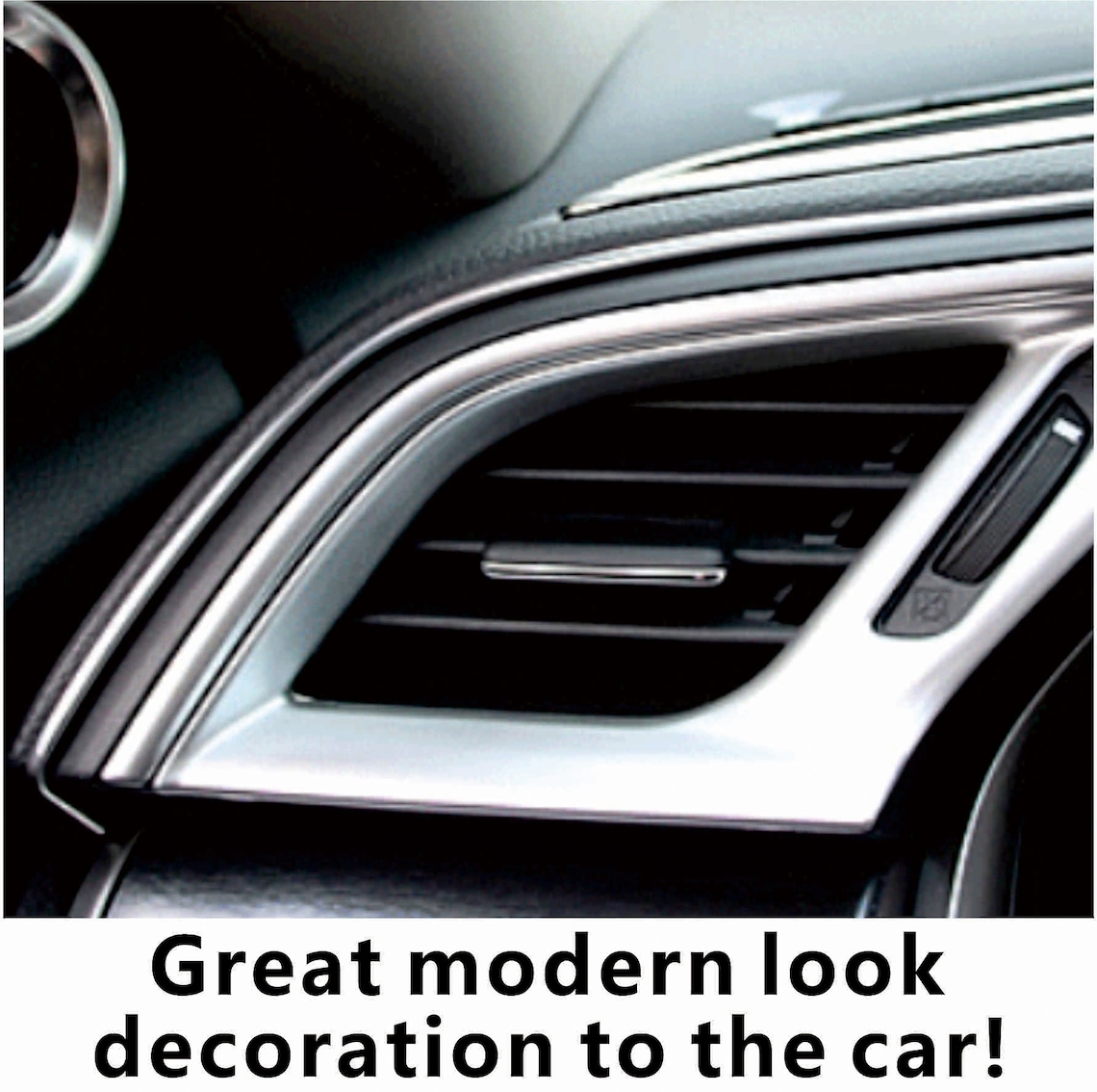 Chrome Silver Car Interior Decorative Molding Door Panel Gap Trim DIY ...