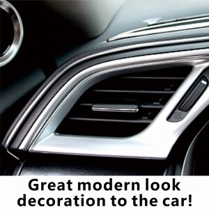 Chrome Silver Car Interior Decorative Molding Door Panel Gap Trim DIY ...