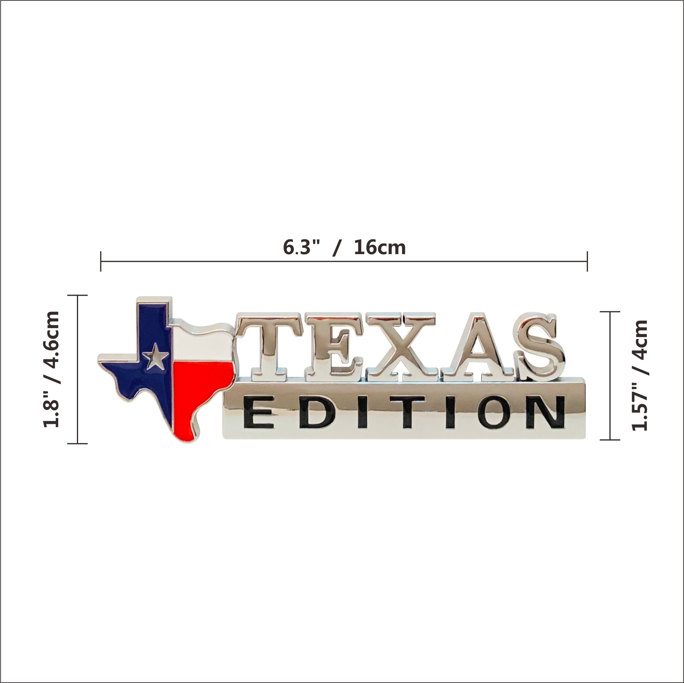3D Texas Map+flag Durable ABS Plastic Edition Emblem Self-adhesive DIY ...