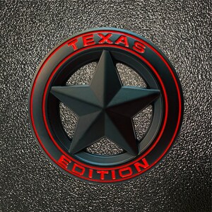 3D Round Texas Edition Emblem Durable ABS Plastic Self-adhesive DIY for ...