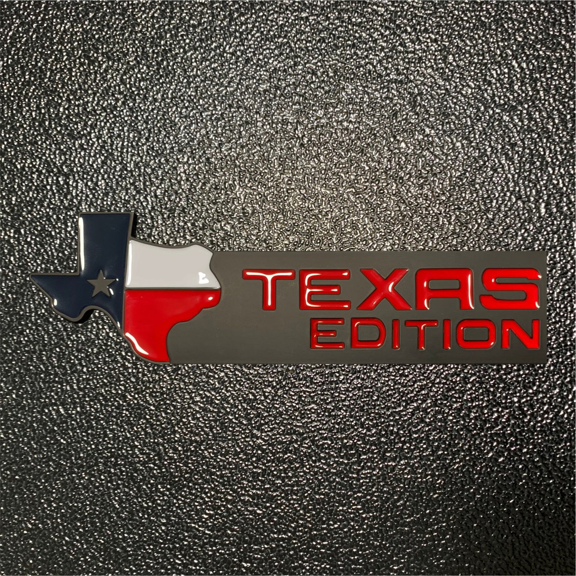 3D Texas Map+flag Edition Emblem Durable ABS Plastic Self-adhesive DIY ...