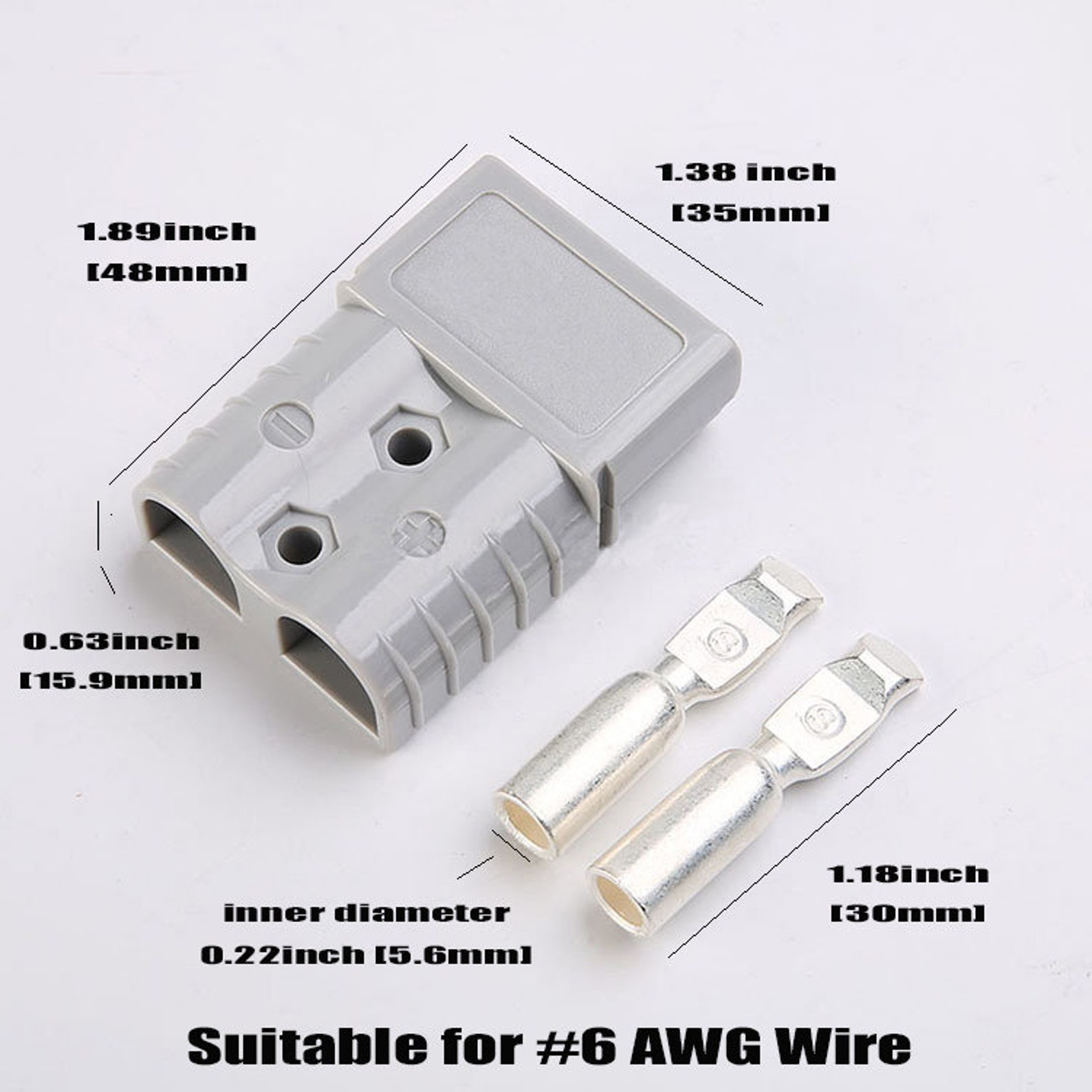 50amp Anderson Compatible 2 Pole Power Connector Plug Gray | Etsy