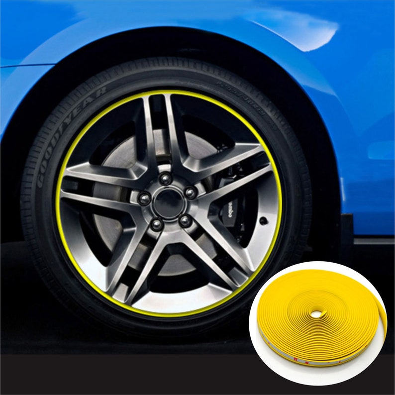 26FT Yellow Car Wheel Hub Rim Edge Protector Ring Tire Guard - Etsy