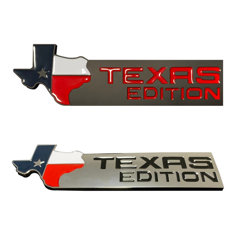3D Texas Map+flag Edition Emblem Durable ABS Plastic Self-adhesive DIY ...