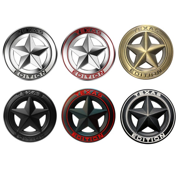 3D Round Texas Edition Emblem Aluminum Alloy Self-adhesive DIY | Etsy