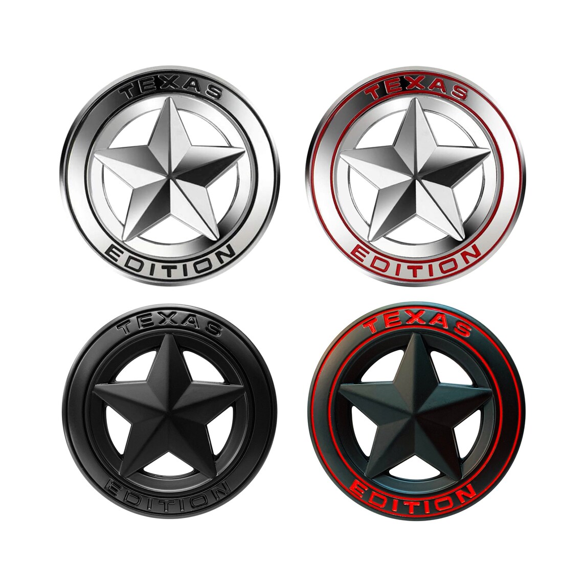 3D Round Texas Edition Emblem Durable ABS Plastic Self-adhesive DIY for ...