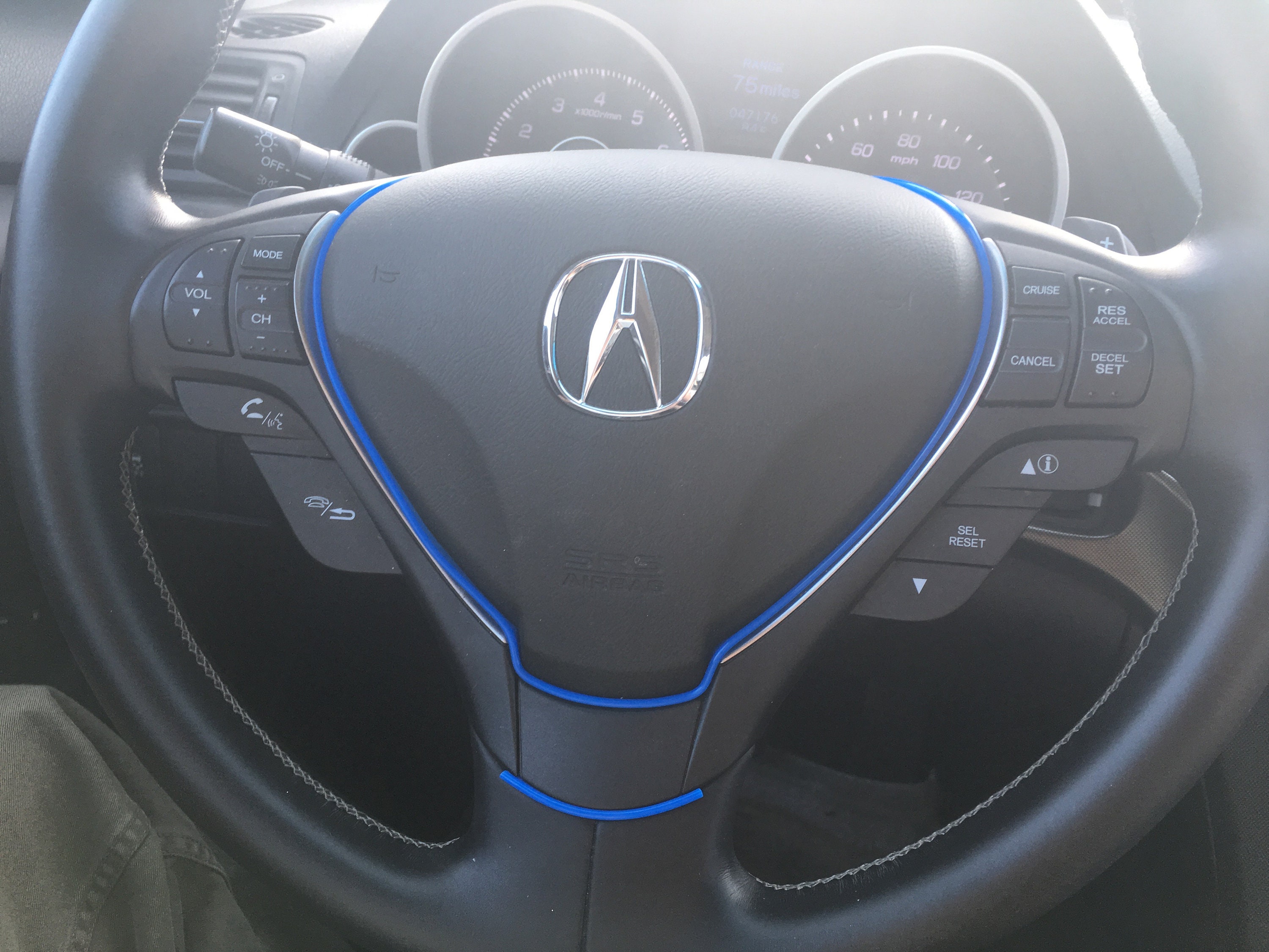 Blue Car Interior Decorative Molding Door Panel Gap Trim DIY | Etsy