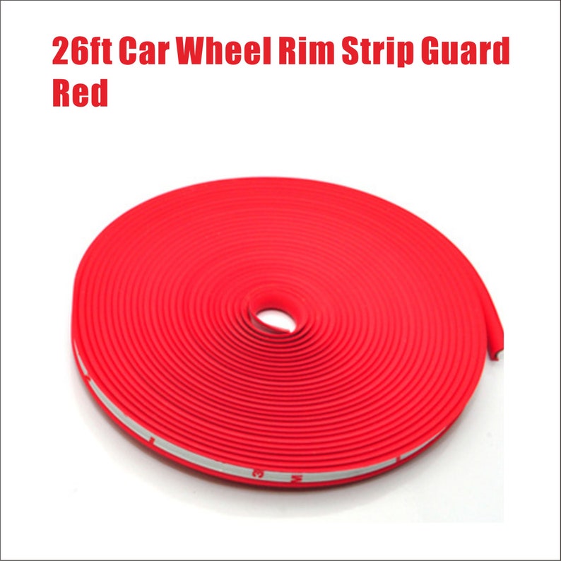 26FT Red Car Wheel Hub Rim Edge Protector Ring Tire Guard - Etsy
