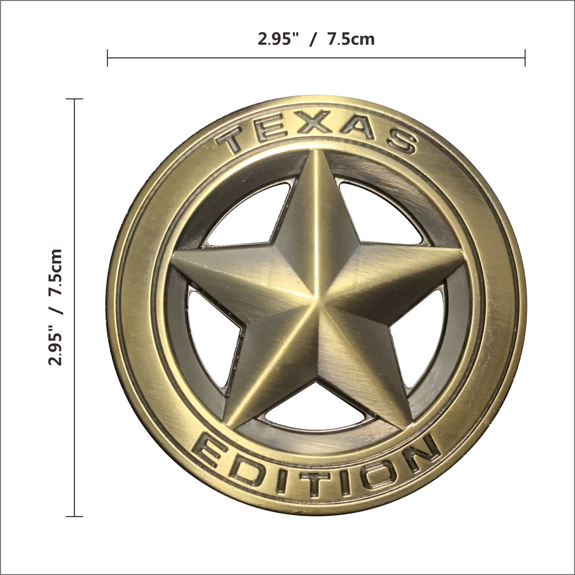 3D Round Texas Edition Emblem Aluminum Alloy Self-adhesive DIY - Etsy
