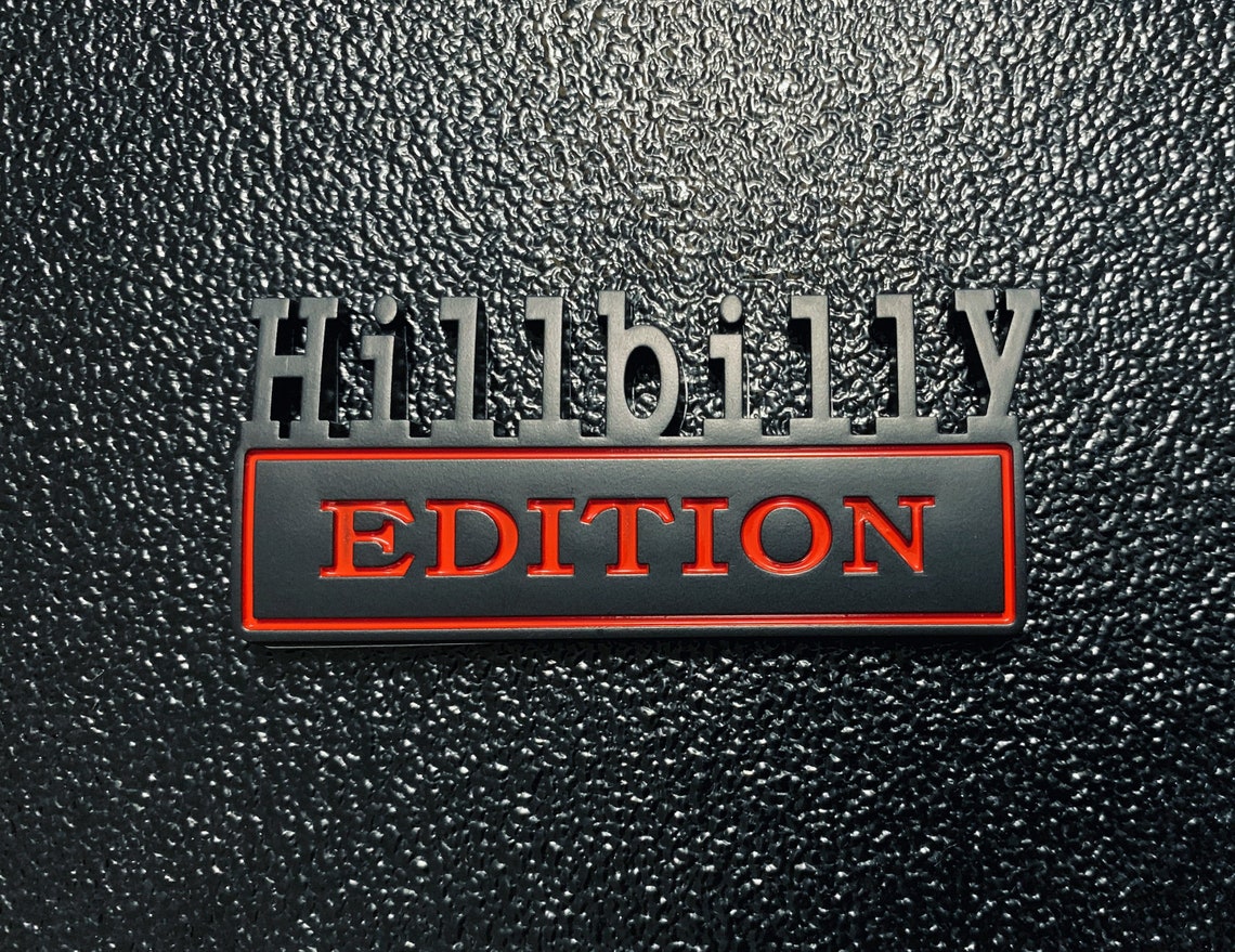 Hillbilly Edition Emblem 3D Durable ABS Plastic Self-Adhesive | Etsy