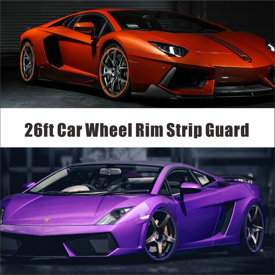 26ft Car Wheel Hub Rim Trim Tire Guard Rubber Strip Protector Sticker ...