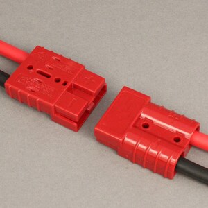 50amp Anderson Compatible 2 Pole Power Connector Plug RED W/terminals ...