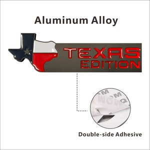 3D Texas Map+flag Edition Emblem Aluminum Alloy Self-adhesive DIY for ...