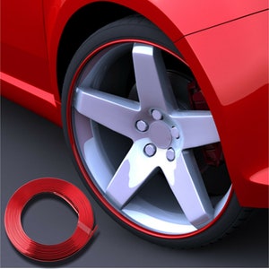 26ft Auto Car Motocycle Wheel Hub Rim Glossy Decorative Sticker Trim ...