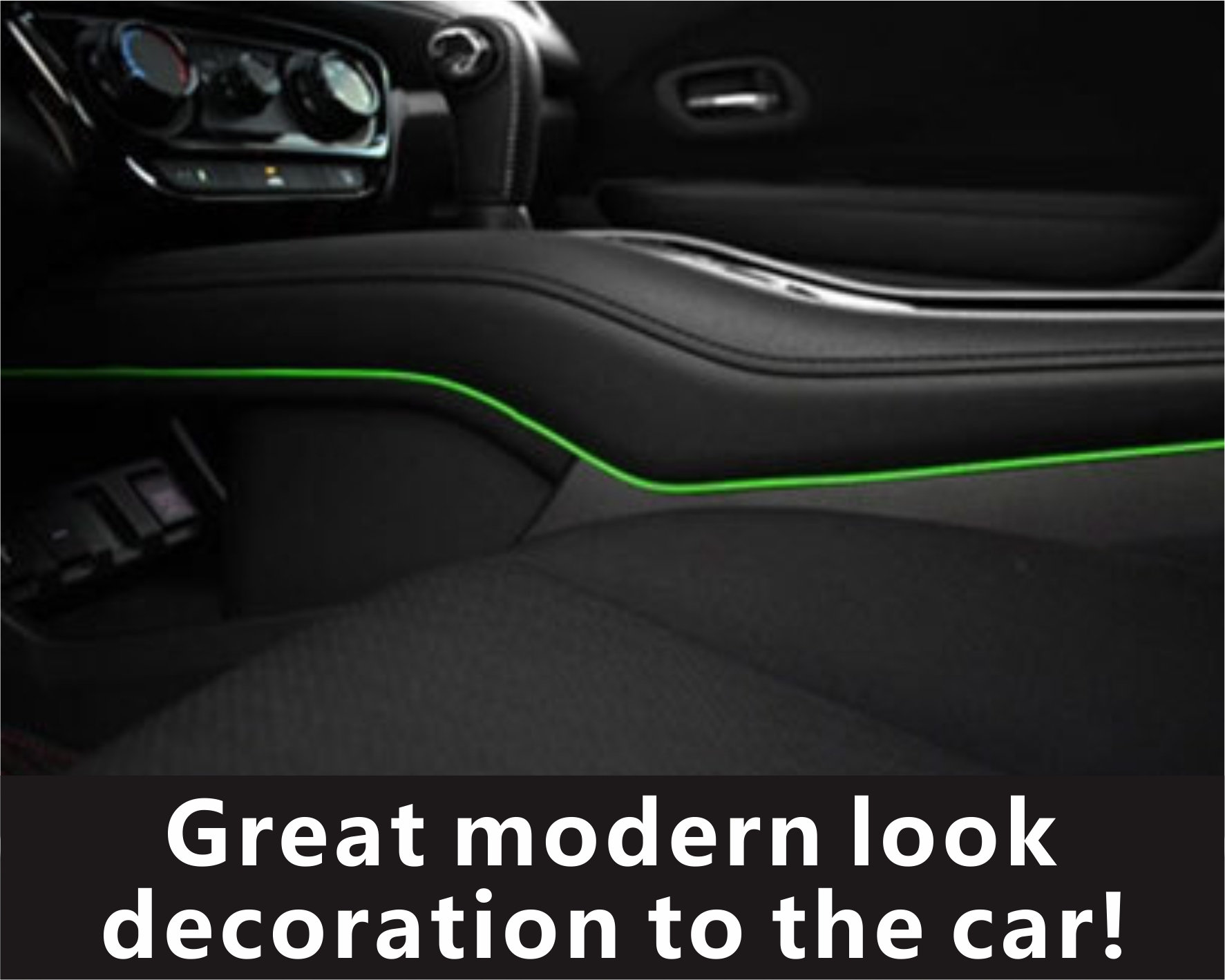 Green Car Interior Decorative Molding Door Panel Gap Trim DIY Flexible ...