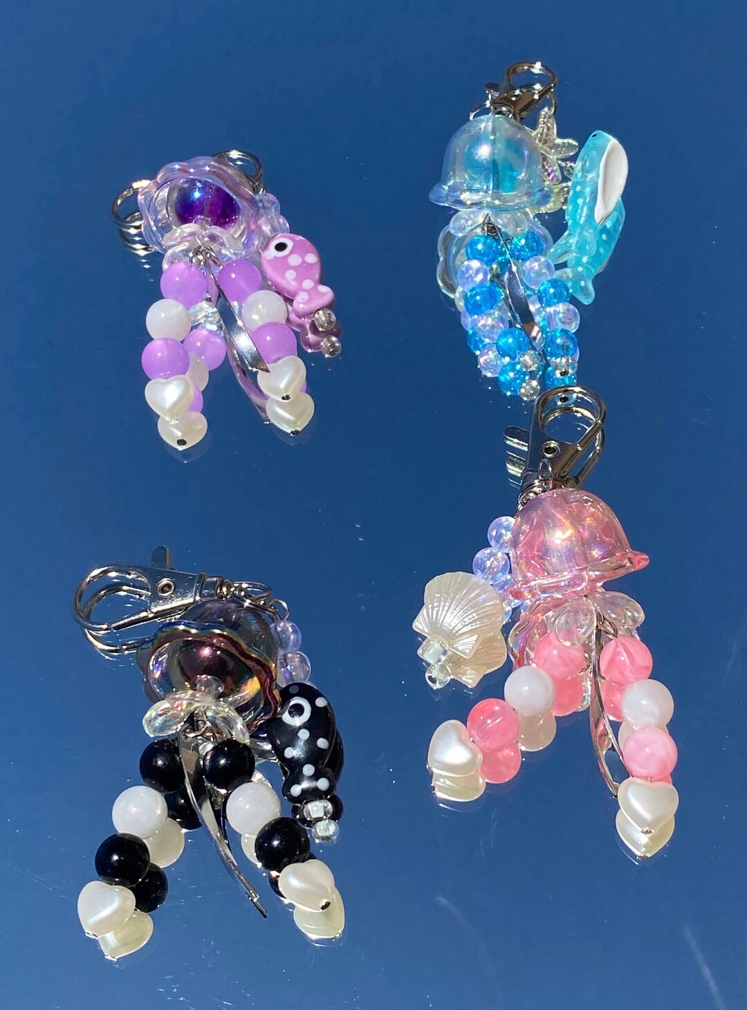 Jellyfish Keychains Multicolored Jellyfish Perfect Gift for Them - Etsy
