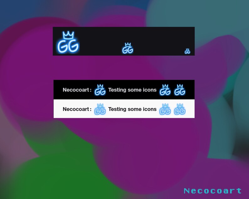 Blue Neon GG Twitch Emote - Etsy