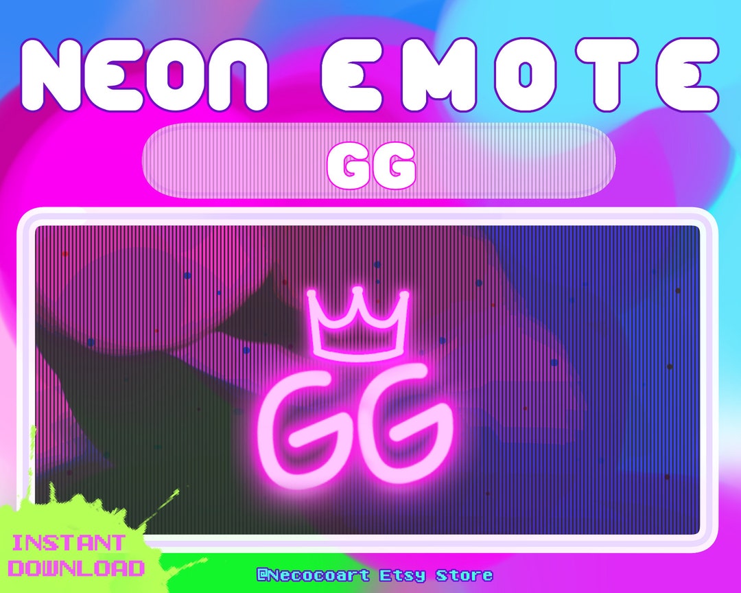 Neon GG Emote - Etsy