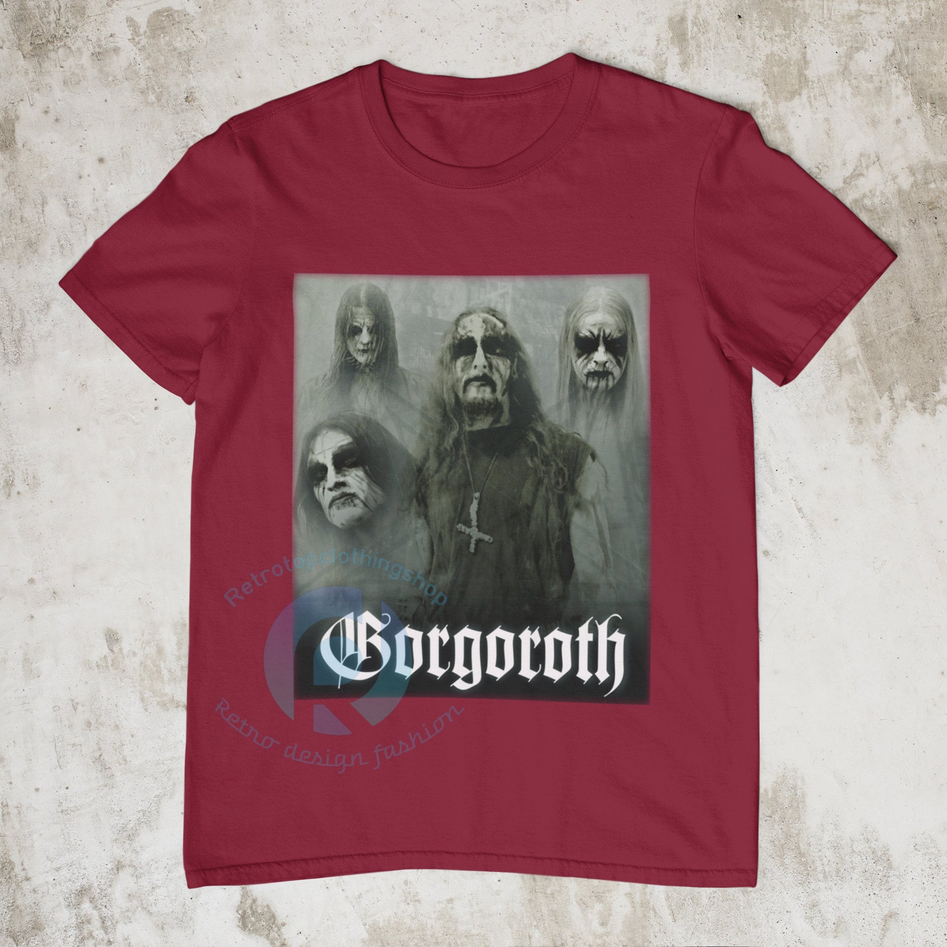 GORGOROTH, Vintage Retro Gorgoroth Pentagram Poster Tshirt, Primary ...