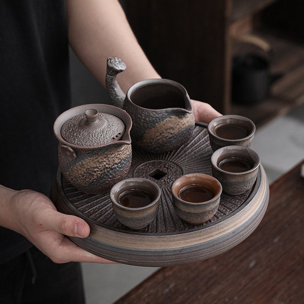 Stoneware Tea Set - Etsy