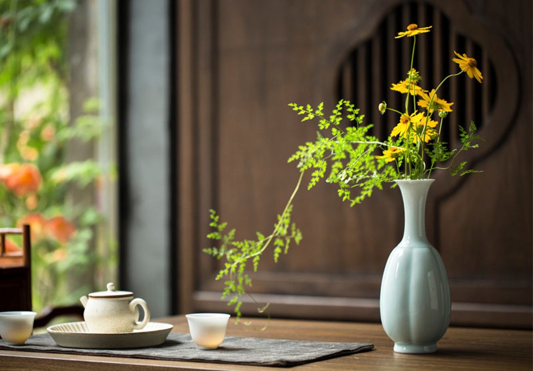 Tea Table Vase, Japanese Chado Table Decor Vase, Chinese Kung Fu Tea ...