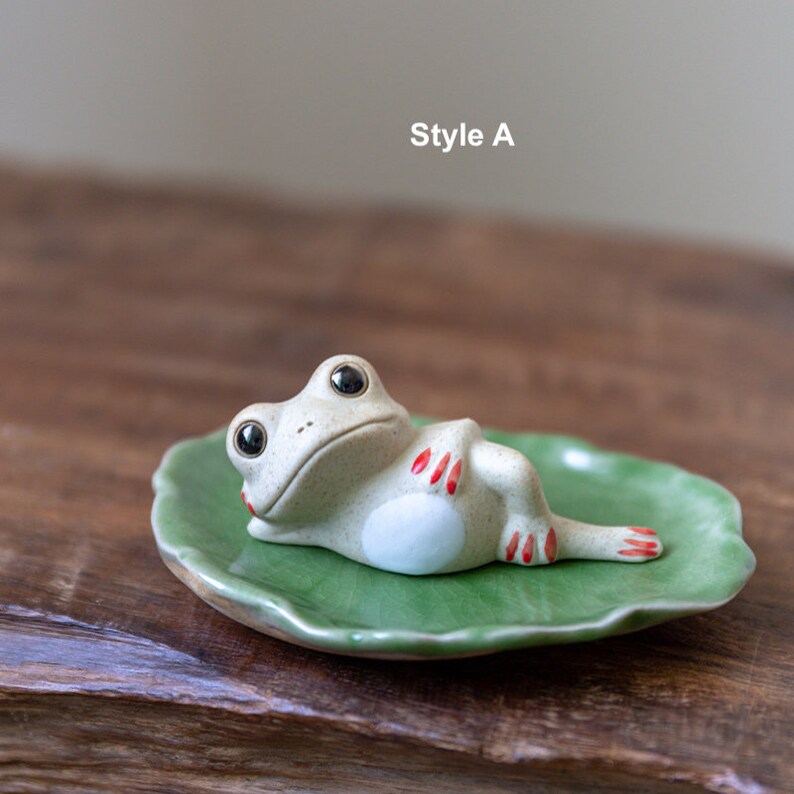 Tea Pet Frog for Tea Table Decor Creative Frog Sculpture - Etsy