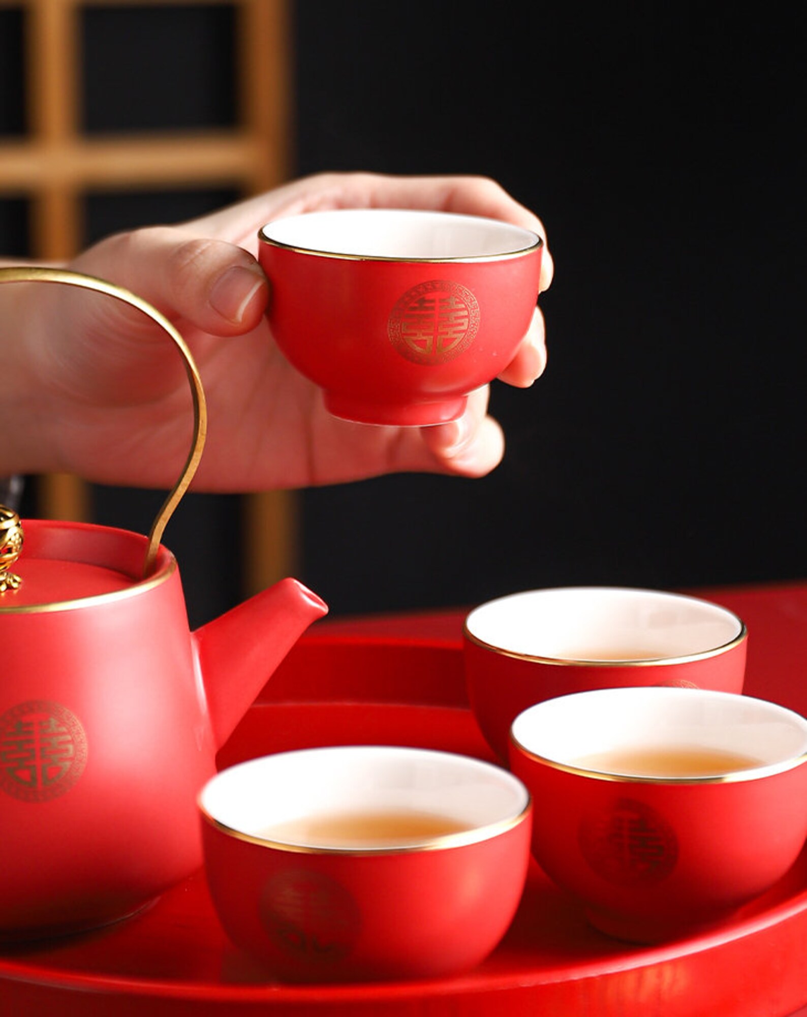 Wedding Tea Ceremony Set Chinese Wedding Tea Set Double - Etsy