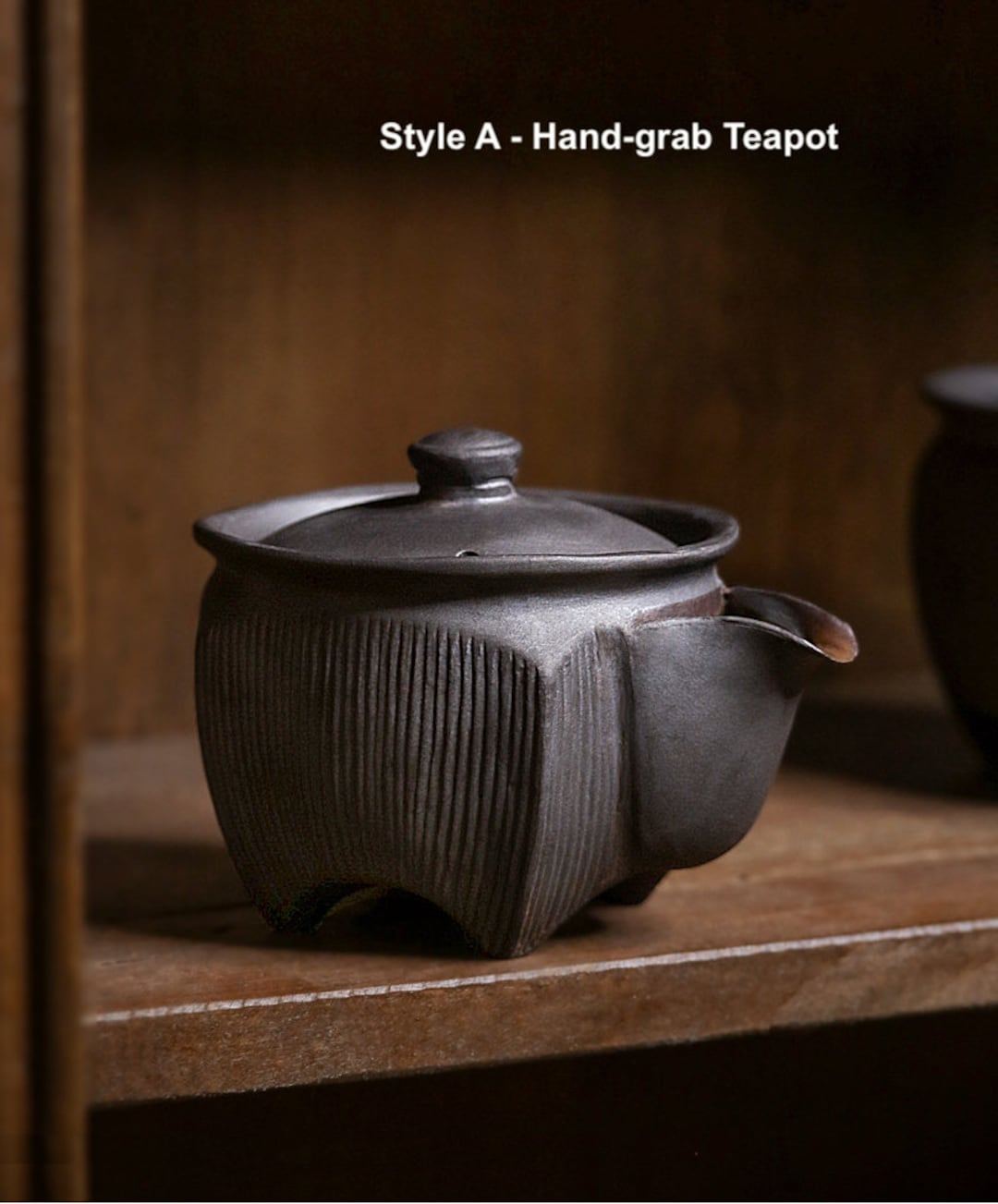 Black Pottery Gongfu Teapot, Handmade Japanese Style Teapots, Small ...